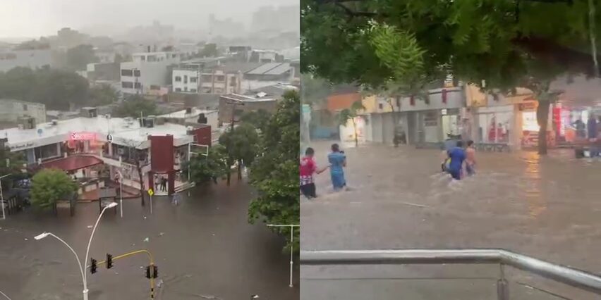 Santa Marta bajo el agua: torrencial lluvia obedece al paso de la onda ...